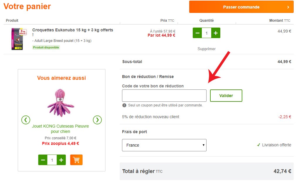 Codes promo Zooplus ᐅ 30% de réduction + 2€ offerts